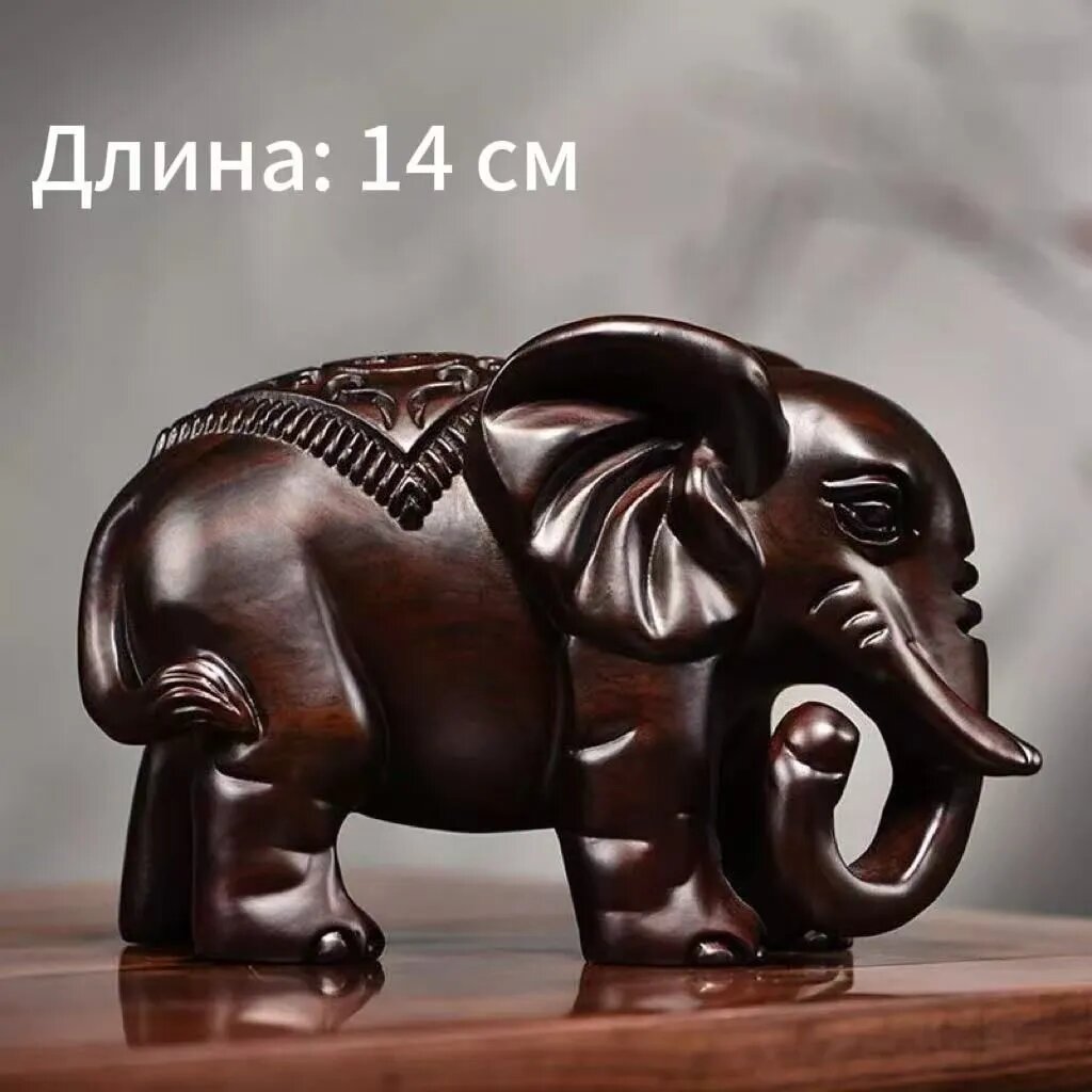 Деревянные статуи ручной работы, Модель слона, 14cm