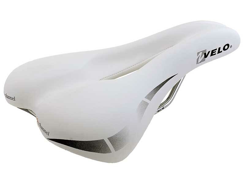 Седло VELO универс. 270х175мм анатом. с вентил. бесшовное белоеи 5-250338
