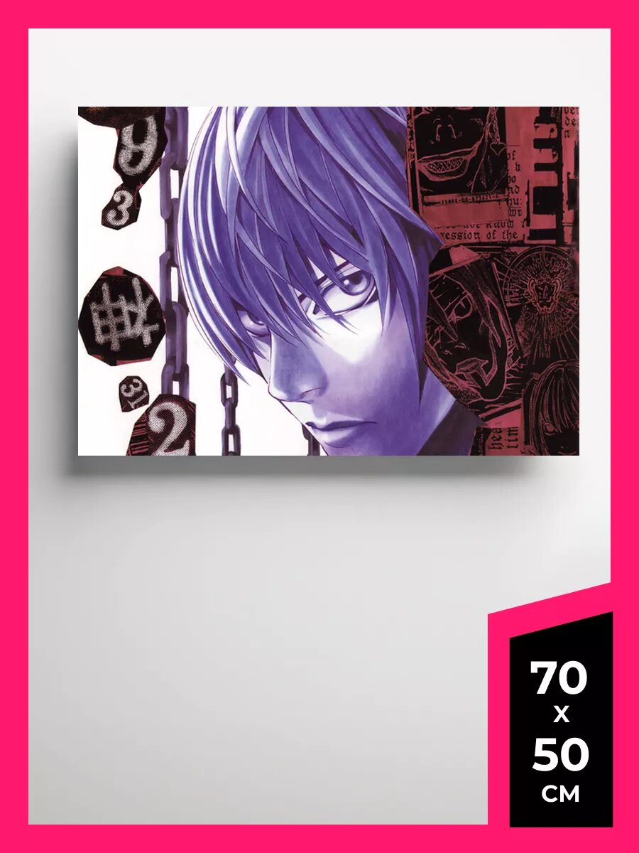 Постер Тетрадь смерти плакат Death Note А1, А2, А3,50х70, матовая фотобумага премиум качества