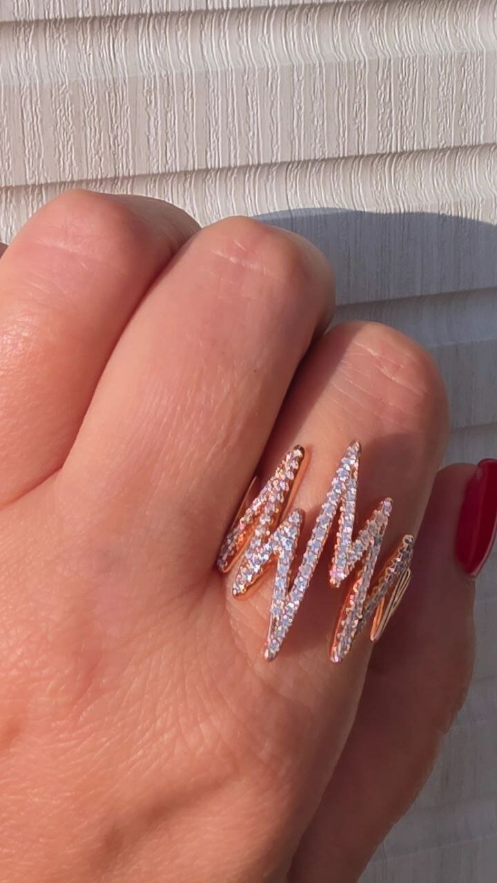 Кольцо переплетенное, фианит