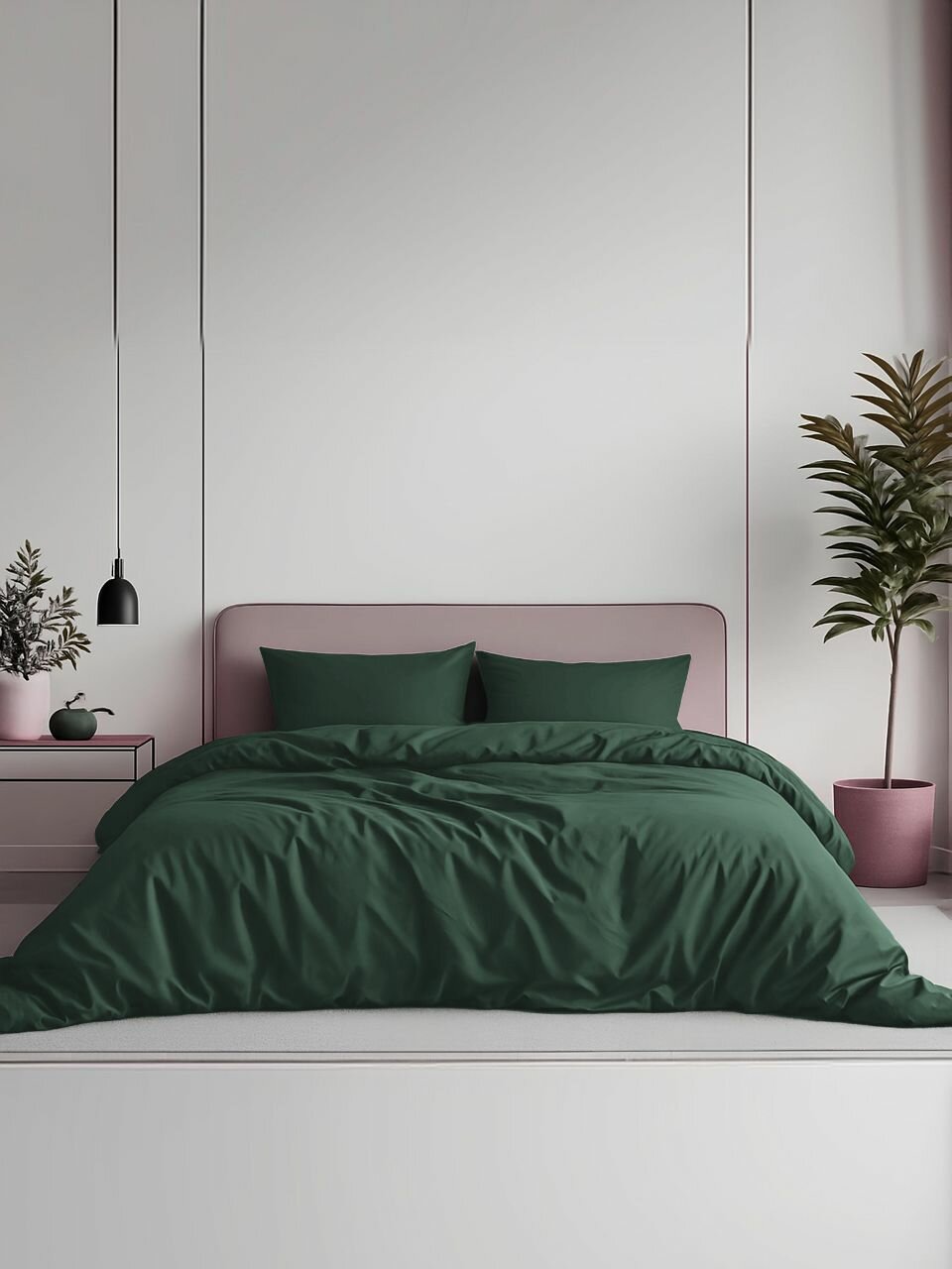 Постельное бельё полисатин семейное на резинке 160х200х30 - "Бахати" с наволочками 50х70