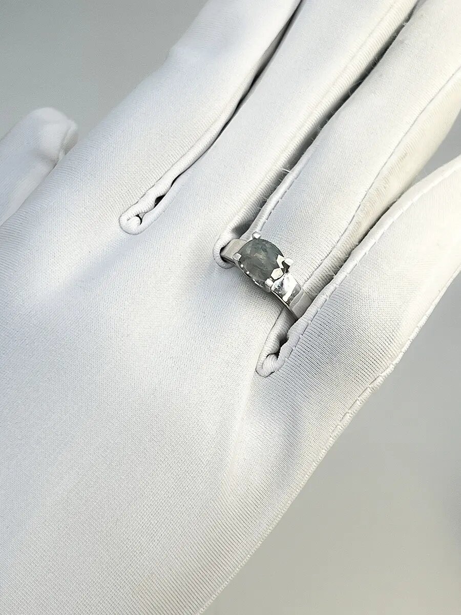 Кольцо, серебро, 925 проба, родирование, александрит