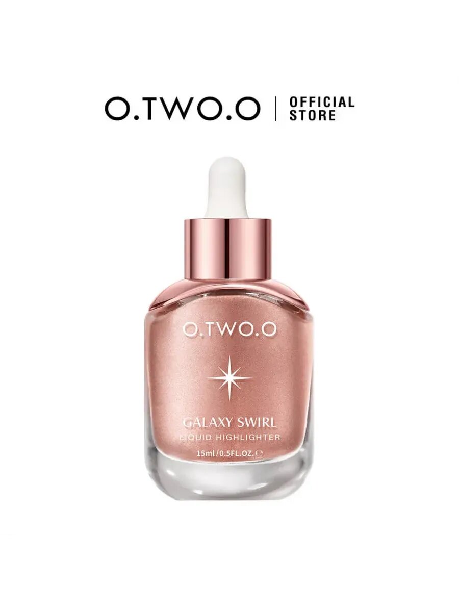 Жидкий хайлайтер O.TWO.O HC005 #02 персиковый, влажное сияние, 15 мл