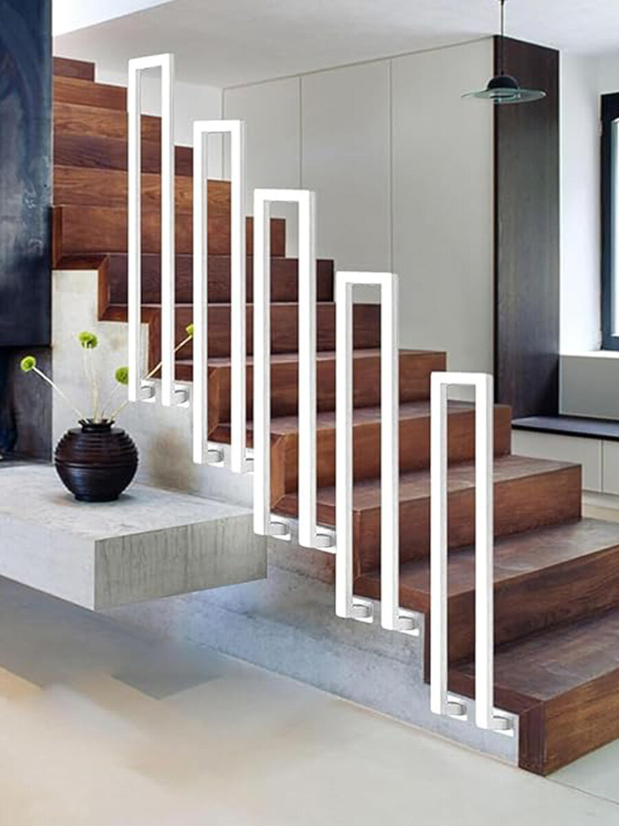 Скандинавские поручни для лестницы на чердак, боковые ограждения, белый/черный цвет