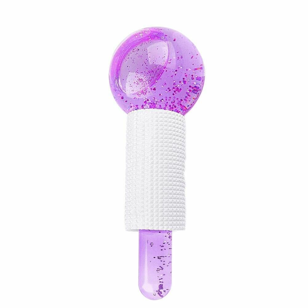 Массажер для лица с замораживающим шариком используется для массажа шеи льдом для лечения отеков