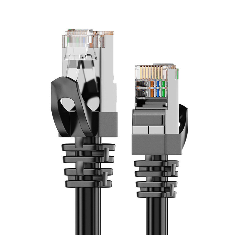 Кабель сетевой, Cat6e, RJ45, 8 ядер, 2 м, черный