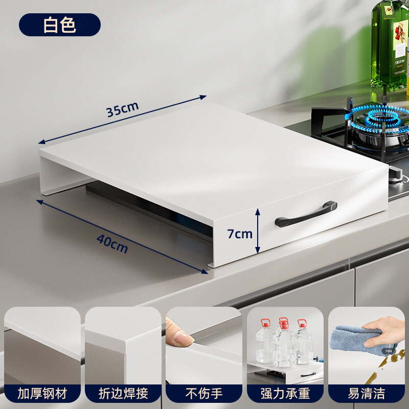 Крышка для газовой плиты, одинарная конфорка, матовая, белая, 35x40x7 см