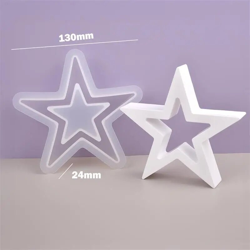 Силиконовая форма для свечей пентаграмма L