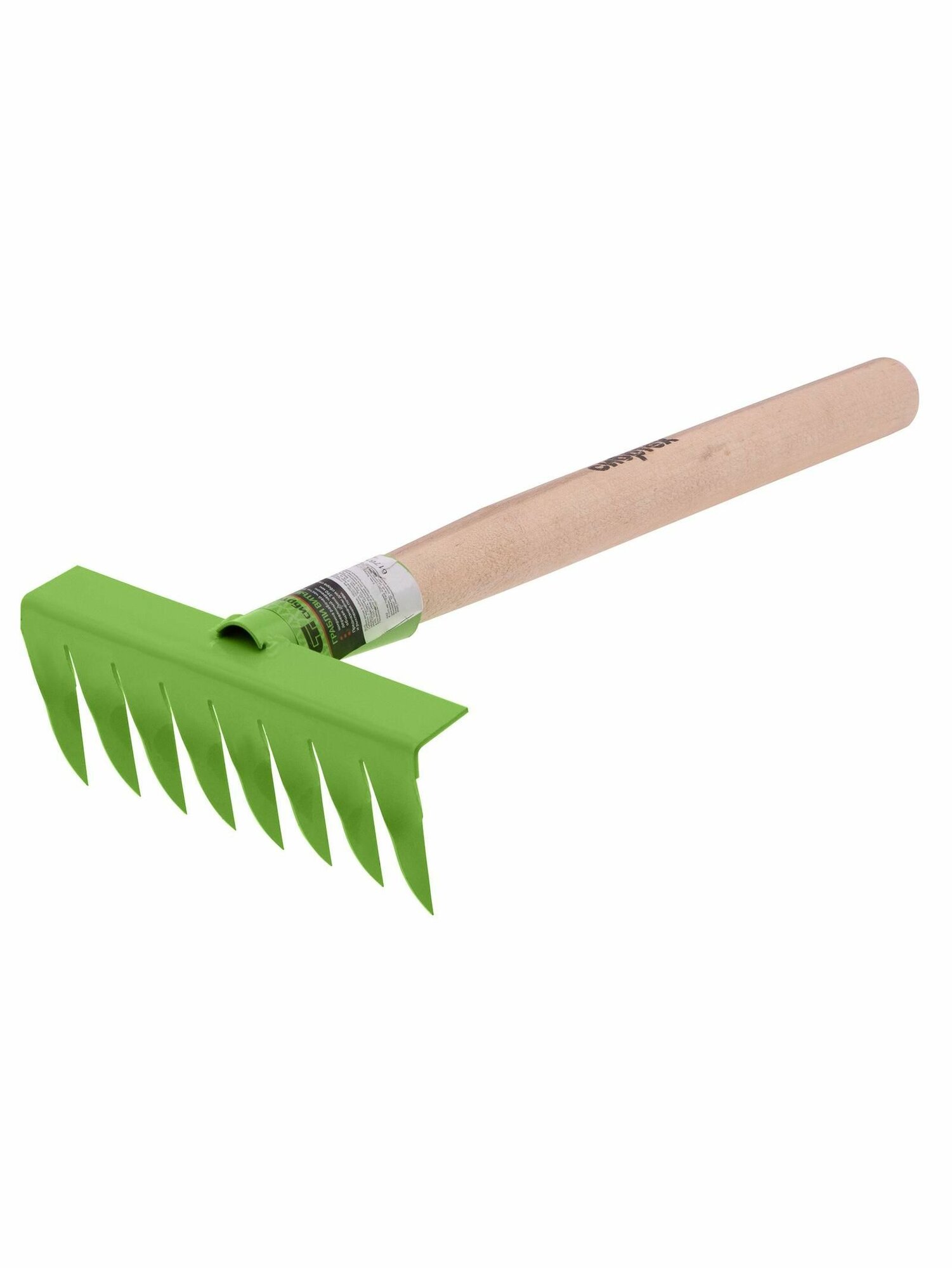 Грабли витые 8 - зубые, 160 х 390 мм, стальные, деревянная рукоятка, Агроном, Россия, Сибртех 61761