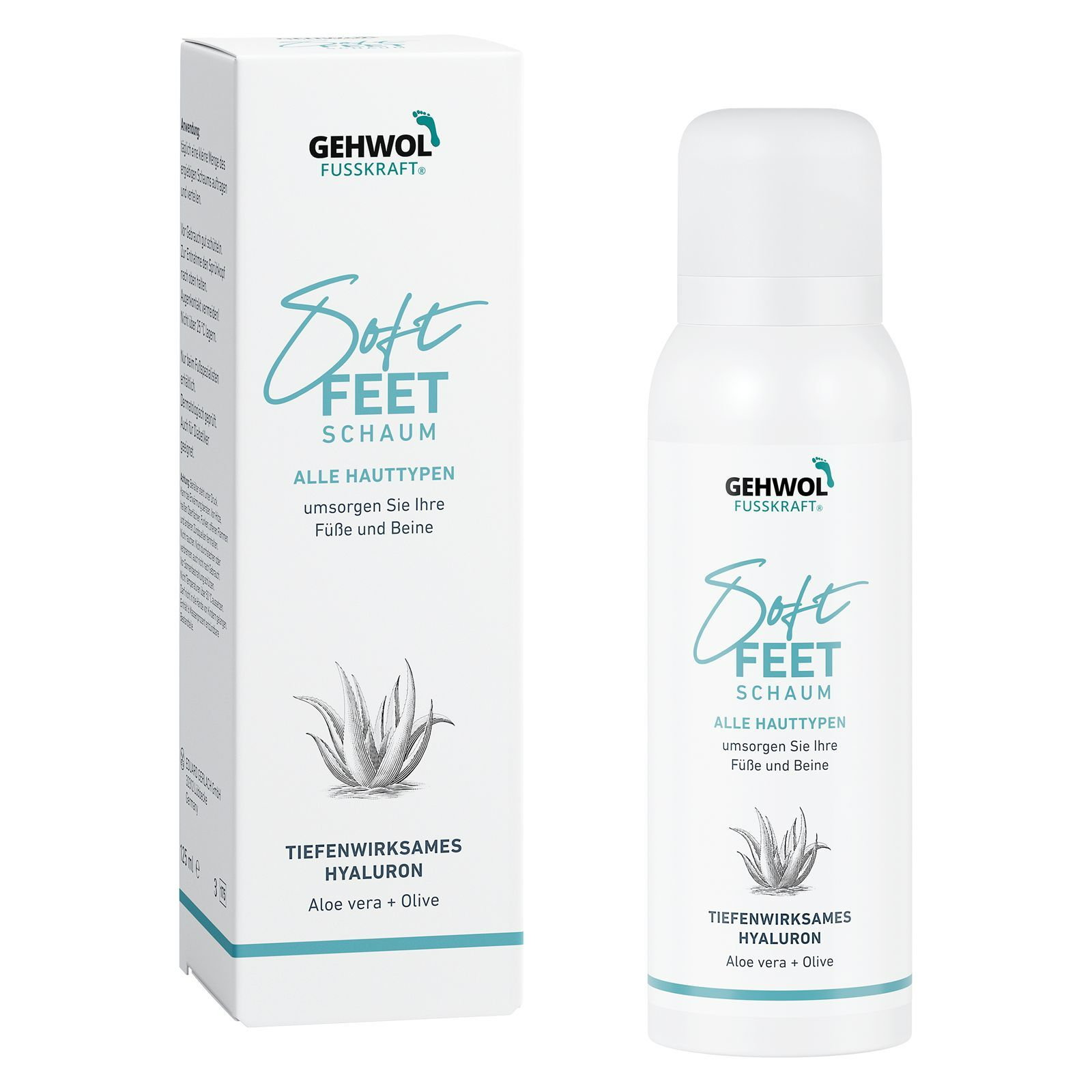 Gehwol Soft Feet Shaum - Пенка Алоэ вера и масло оливы с гиалуроновой кислотой 125 мл