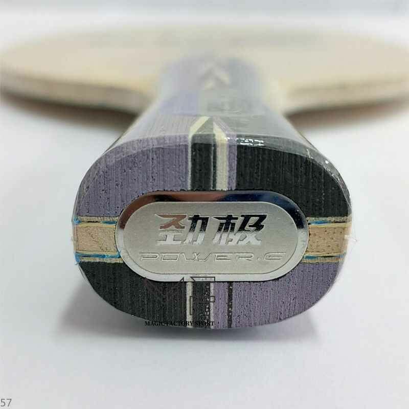 Основание для ракетки настольного тенниса DHS POWER G-6X, CS, прямой, OFF++, 5+2AC внешний сине-черный ароматический углерод, разбить и непрерывная атака23