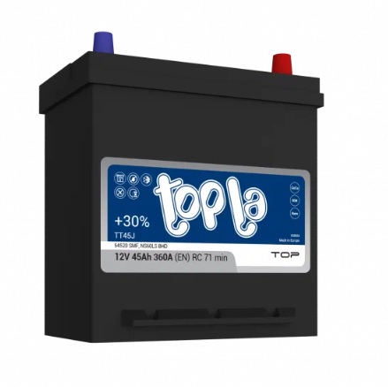 Аккумулятор TOPLA Top JIS 45.0 Ah 360 A 118245 TT45JX 54520 SMF П (196x134x223) B19L 196x134x223