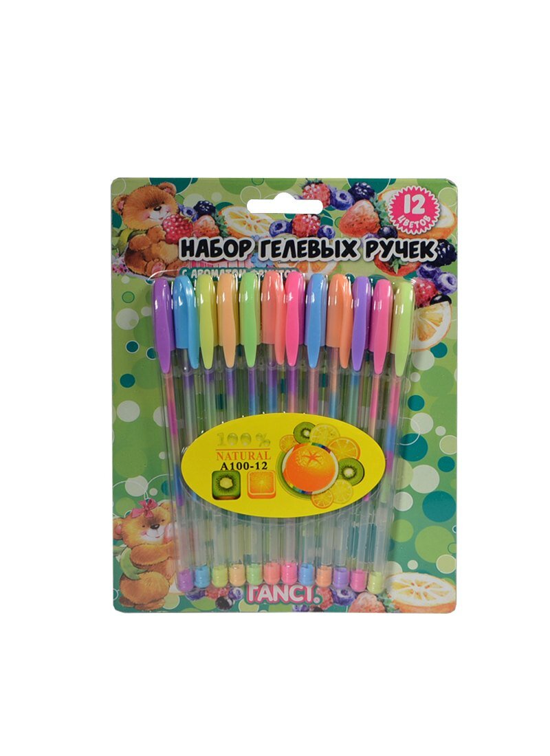 Ручки гелевые Action, "Радуга", 12 цветов 1 мм