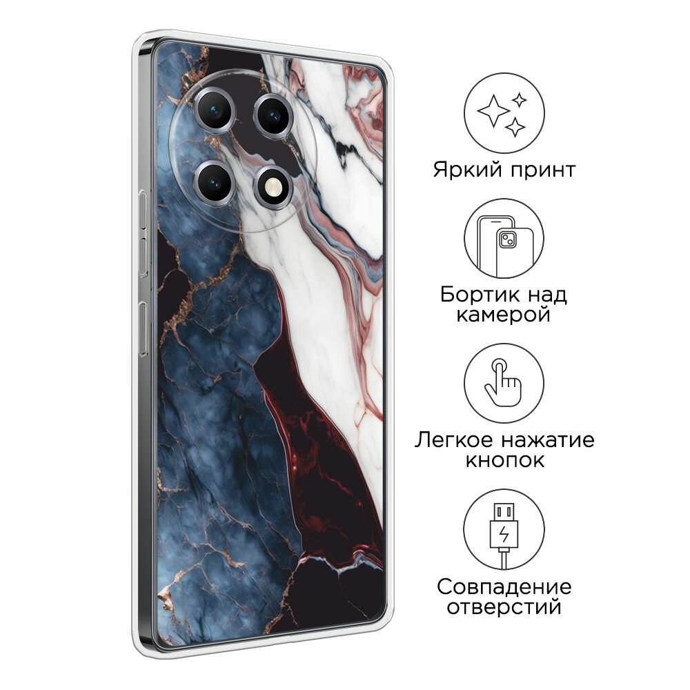 Чехол на Tecno Camon 30S / Текно Камон 30S с принтом "Благородный мрамор" — фото 1