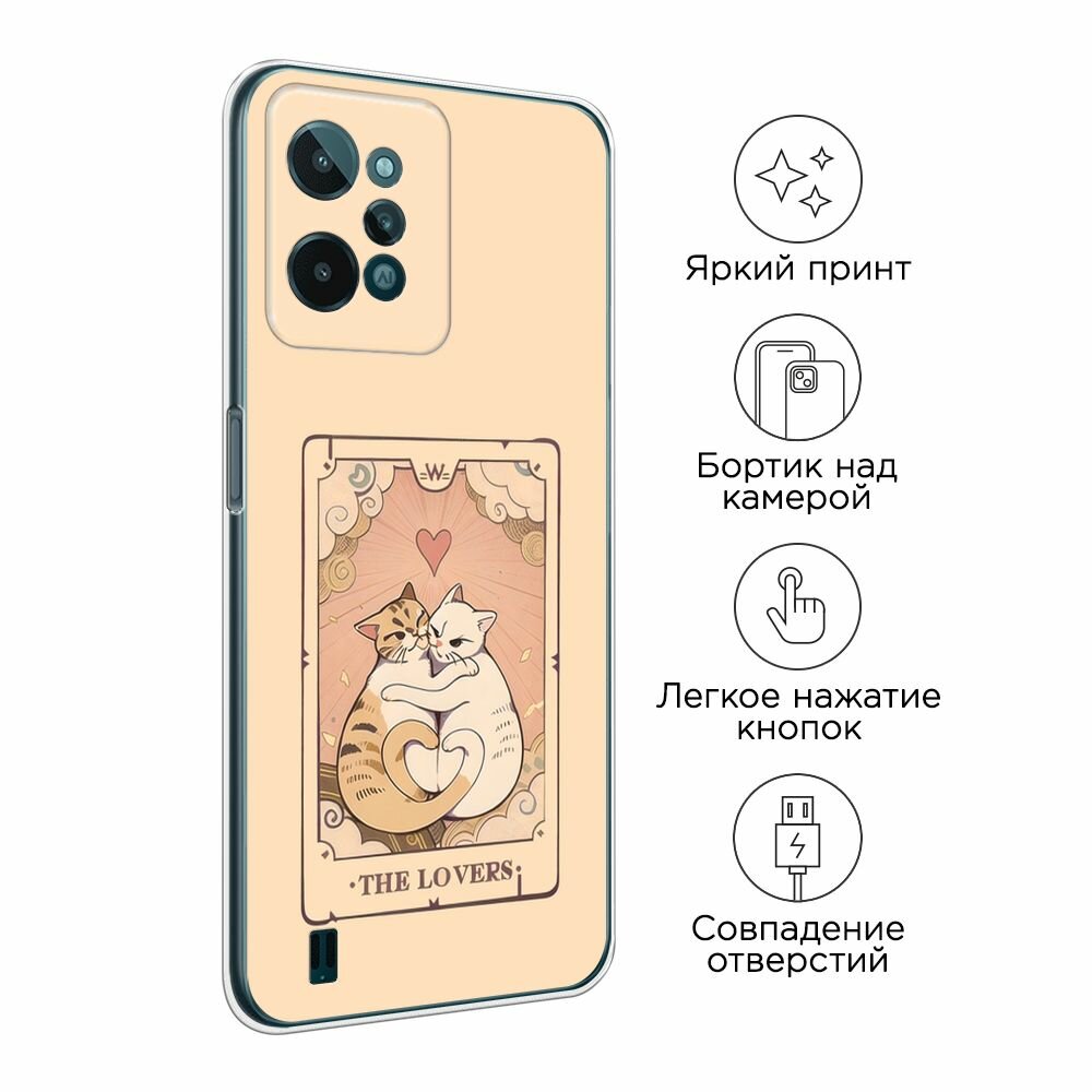 Чехол на Realme C31 / Реалми C31 с принтом "The lovers cats 1 - 14 февраля" — фото 1