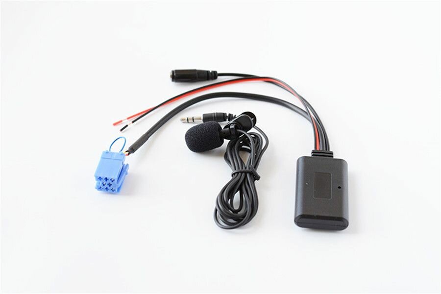 Bluetooth-кабель aux с беспроводным подключением, микрофоном для вызовов, адаптером iso 8-pin для smart 450 radio mp3, вспомогательный