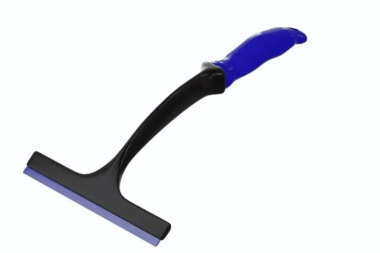 Водосгон для стекол 27см, синий, пластик и ТЭП, удобная эргономичная рукоятка