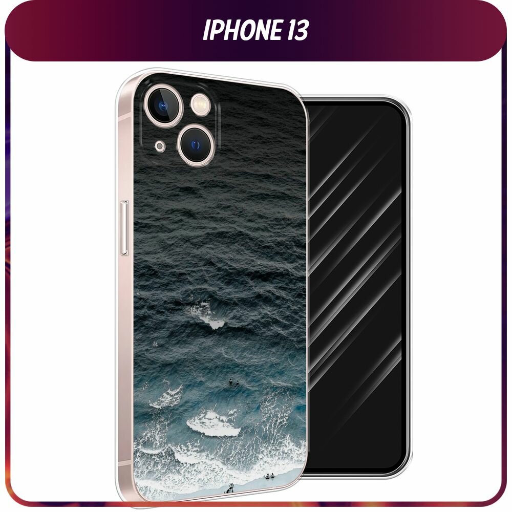 Силиконовый чехол на Apple iPhone 13 / Айфон 13 с принтом Волны на море