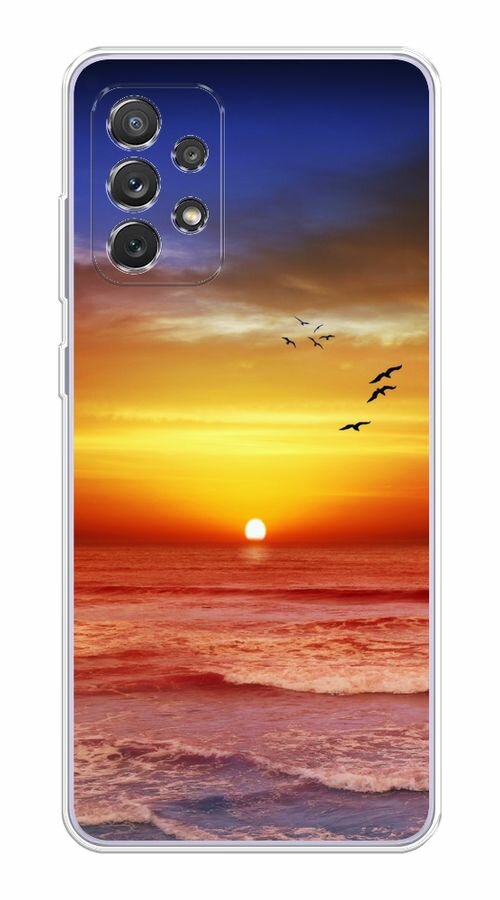 Чехол на Samsung Galaxy A73 / Самсунг Галакси А73 с принтом закат 3