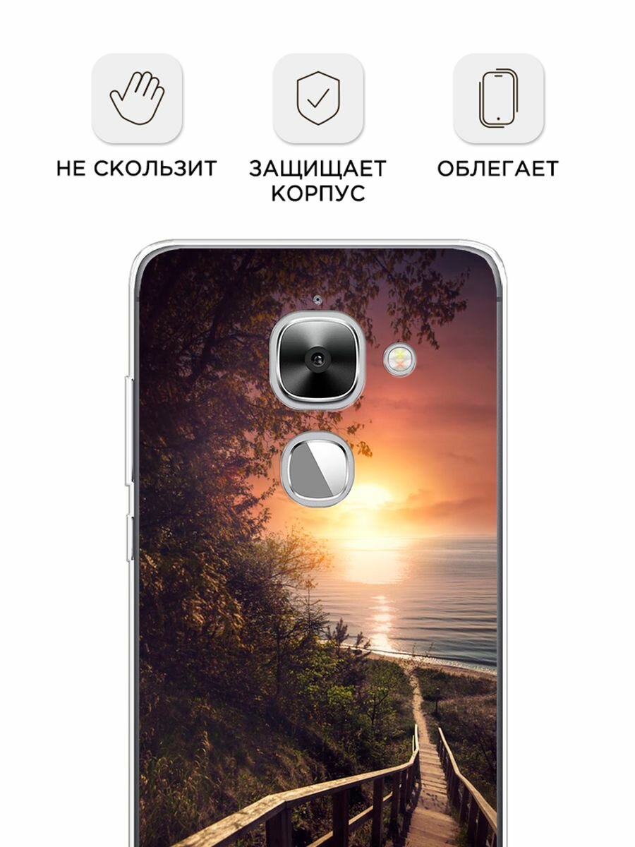 Чехол на LeEco Le 2/2 pro / Лееко Ле 2/2 про с принтом "Мост у воды" — фото 1