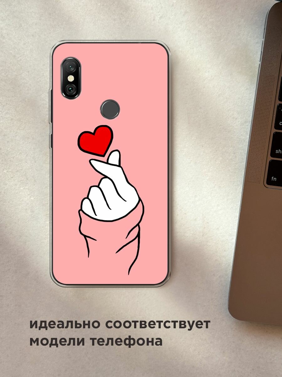 Чехол на Xiaomi Redmi Note 6 Pro / Сяоми Редми Нот 6 Про с принтом "Милое сердечко" — фото 1