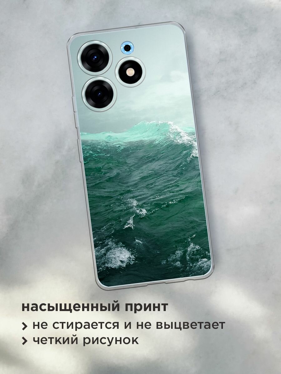 Чехол на Tecno Spark 10 Pro / Текно Спарк 10 Про с принтом "Волны 12" — фото 1