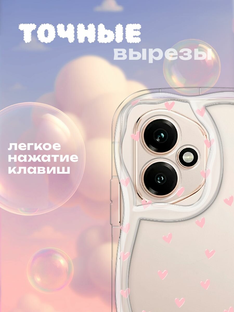 Чехол на Honor 400 / Хонор 400 с принтом Маленькие нежные сердечки — фото 1