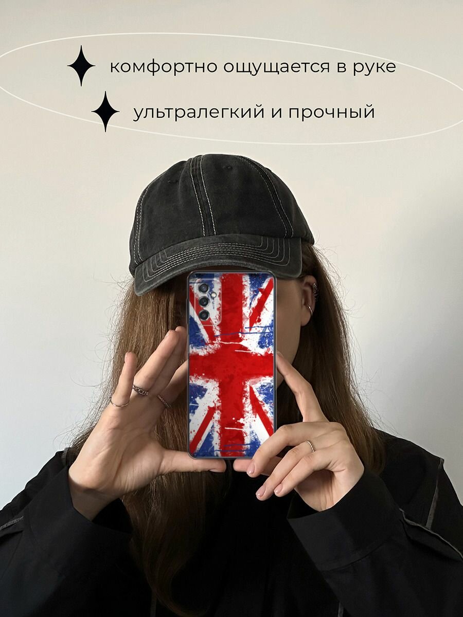 Чехол на Samsung Galaxy M52 / Самсунг Галакси M52 с принтом "Флаг Великобритании 2" — фото 1