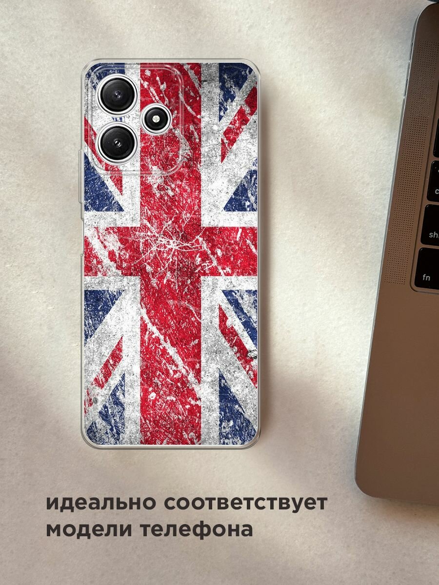 Чехол на Xiaomi Redmi 12 / Сяоми Редми 12 с принтом "Флаг британский" — фото 1