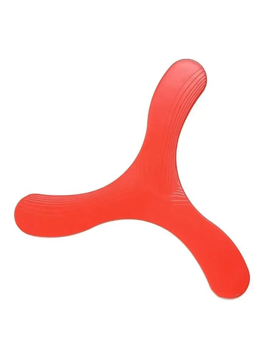 Бумеранг трехлопастной, 23 х 23 см, пластик, красный