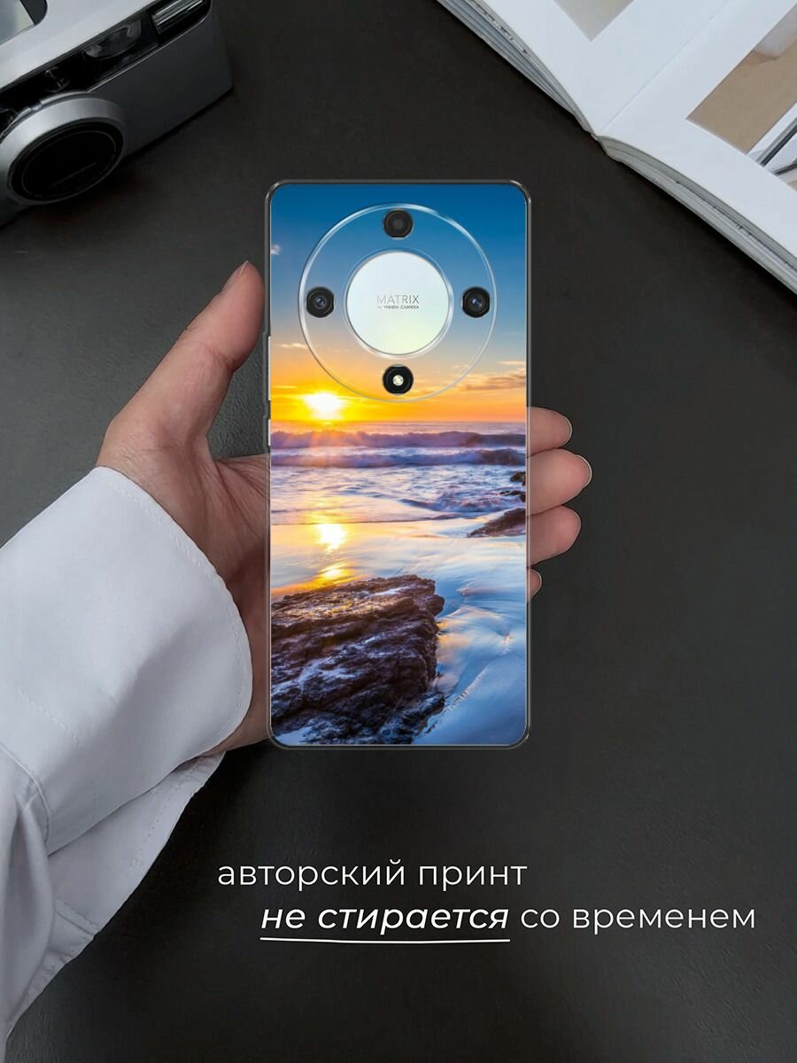 Силиконовый чехол на Honor X9A / Хонор X9A с принтом "Восход 6" — фото 1