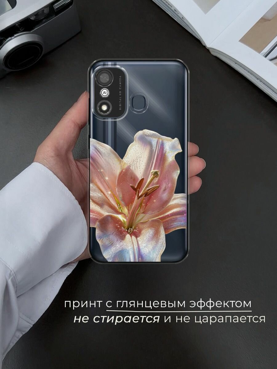 Чехол на Itel A27 / Ител А27 с принтом "Волшебная лилия" — фото 1