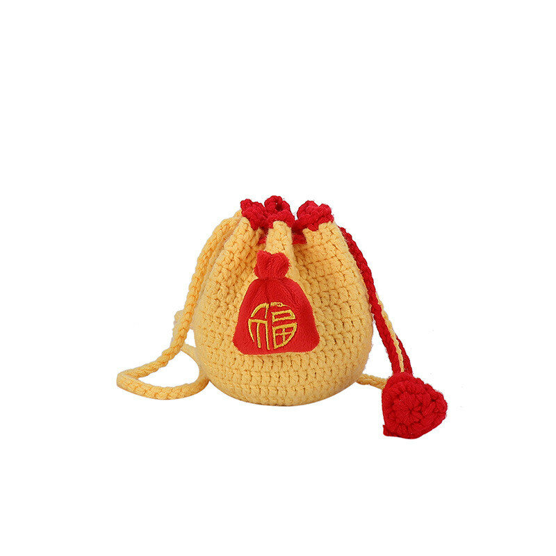 Милый ручной работы вязаный детский кошелек для монет для мальчиков и девочек