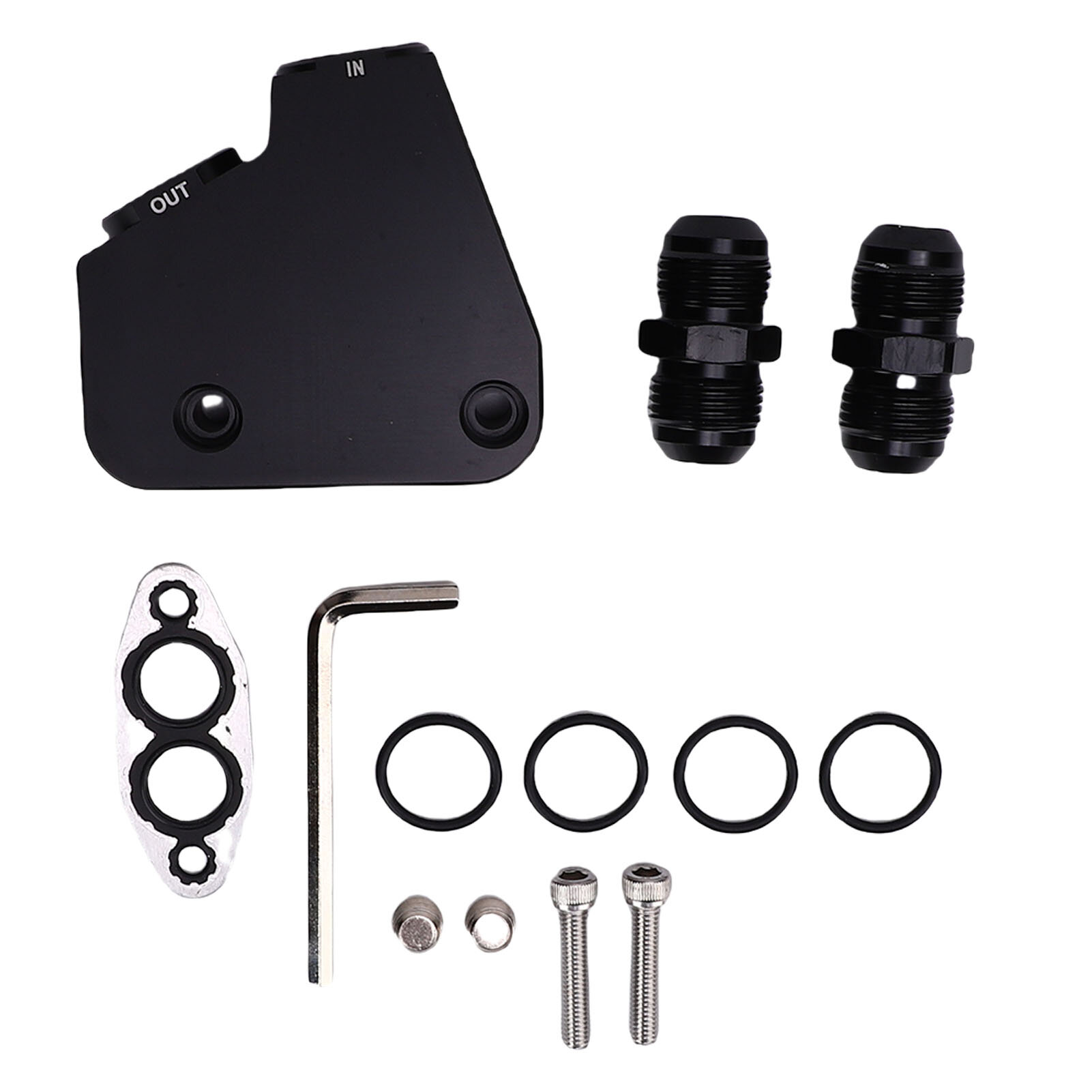 Комплект переходников для маслоохладителя двигателя с резьбовым соединением AN из алюминиевого сплава для замены в двигателях LS LS1 LS2 LS3 LS6 LS7 LS9