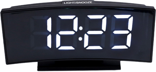 Часы-будильник с LED дисплеем с большими цифрами белого цвета громкий будильник светодиодный цифровой многофункциональный MyPads A156-939 c датчиком температуры даты и времени с стильным дизайном и удобным в использовании