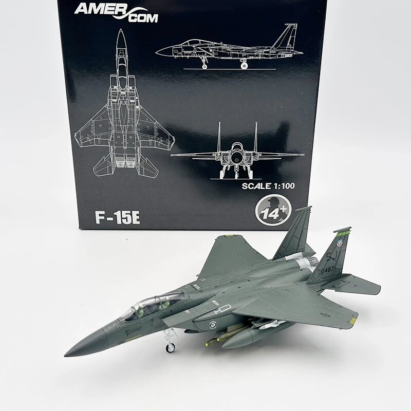 Металлическая модель самолета F-15E HYINUO 1/100, SJ