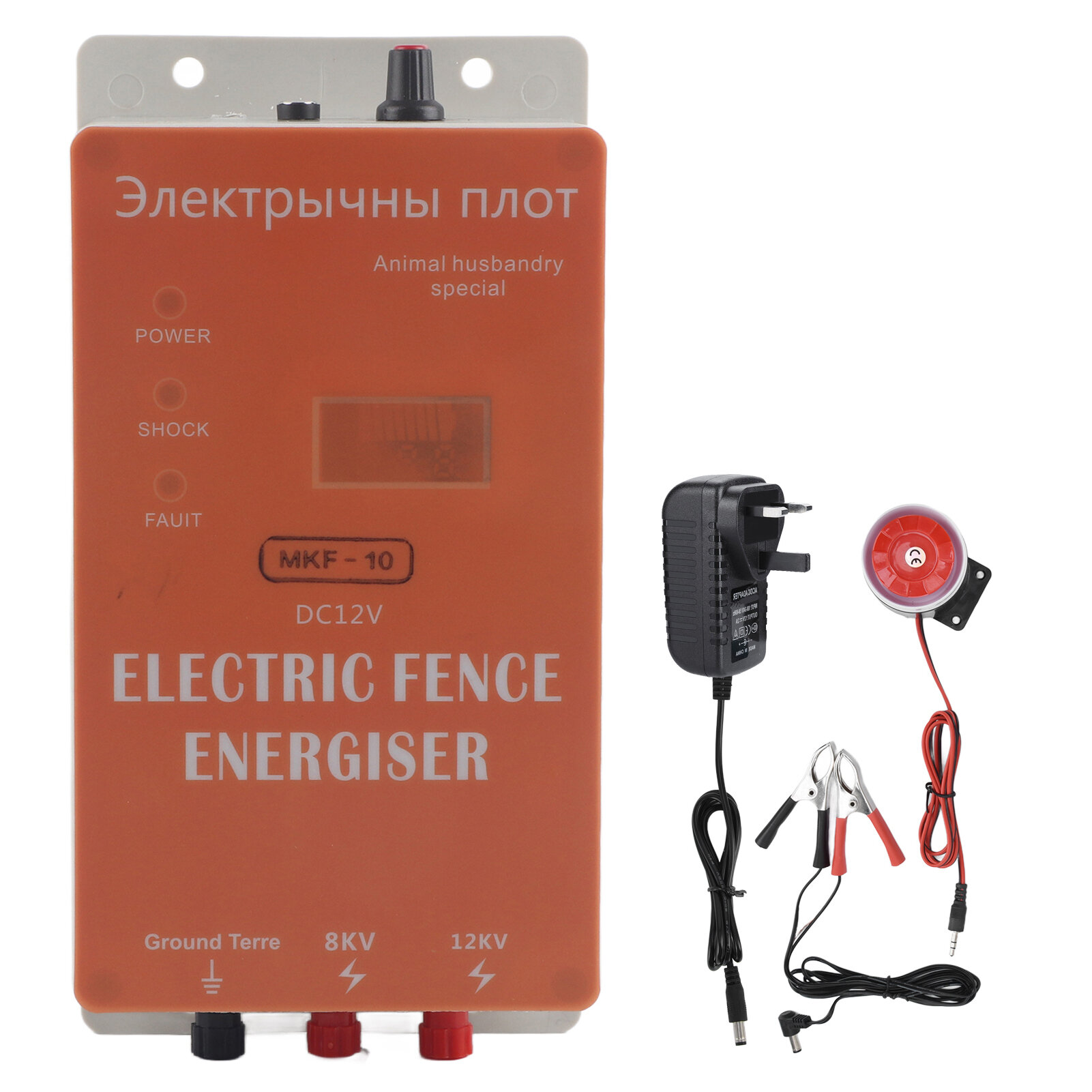 10 км электрический забор, высоковольтный импульсный контроллер, электрический забор для животных, хост для животноводства, вилка 100 240VUK