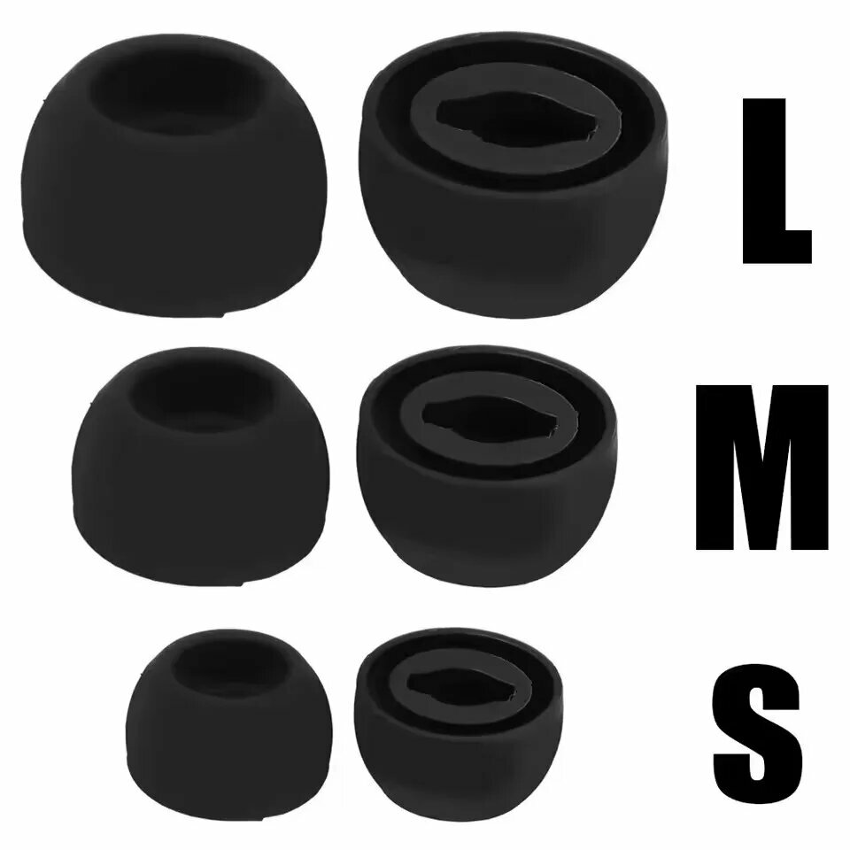 Силиконовые амбушюры Black-SML для Samsung Galaxy Buds Pro