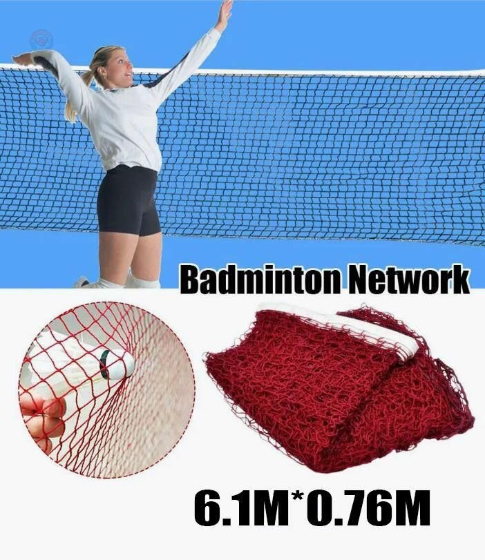 Волейбольная сетка 6.1 метра для игры на пляже, даче и спортплощадке прочная, устойчивая к износу, с удобным креплением