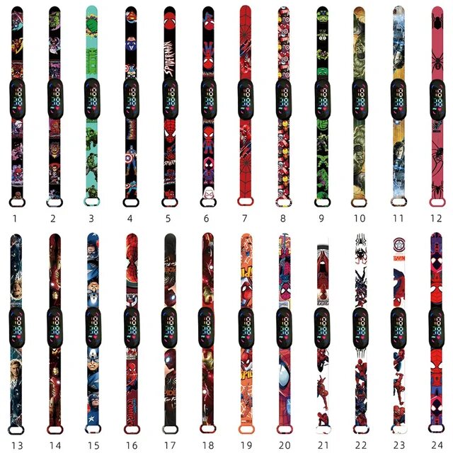 Браслет с изображением Микки и Минни Маус из мультфильма «Холодное сердце» с Дональдом Даком и светодиодными сенсорными часами для детей и школьников, спортивные электронные часы с мультяшным принтом, подарочная игрушка