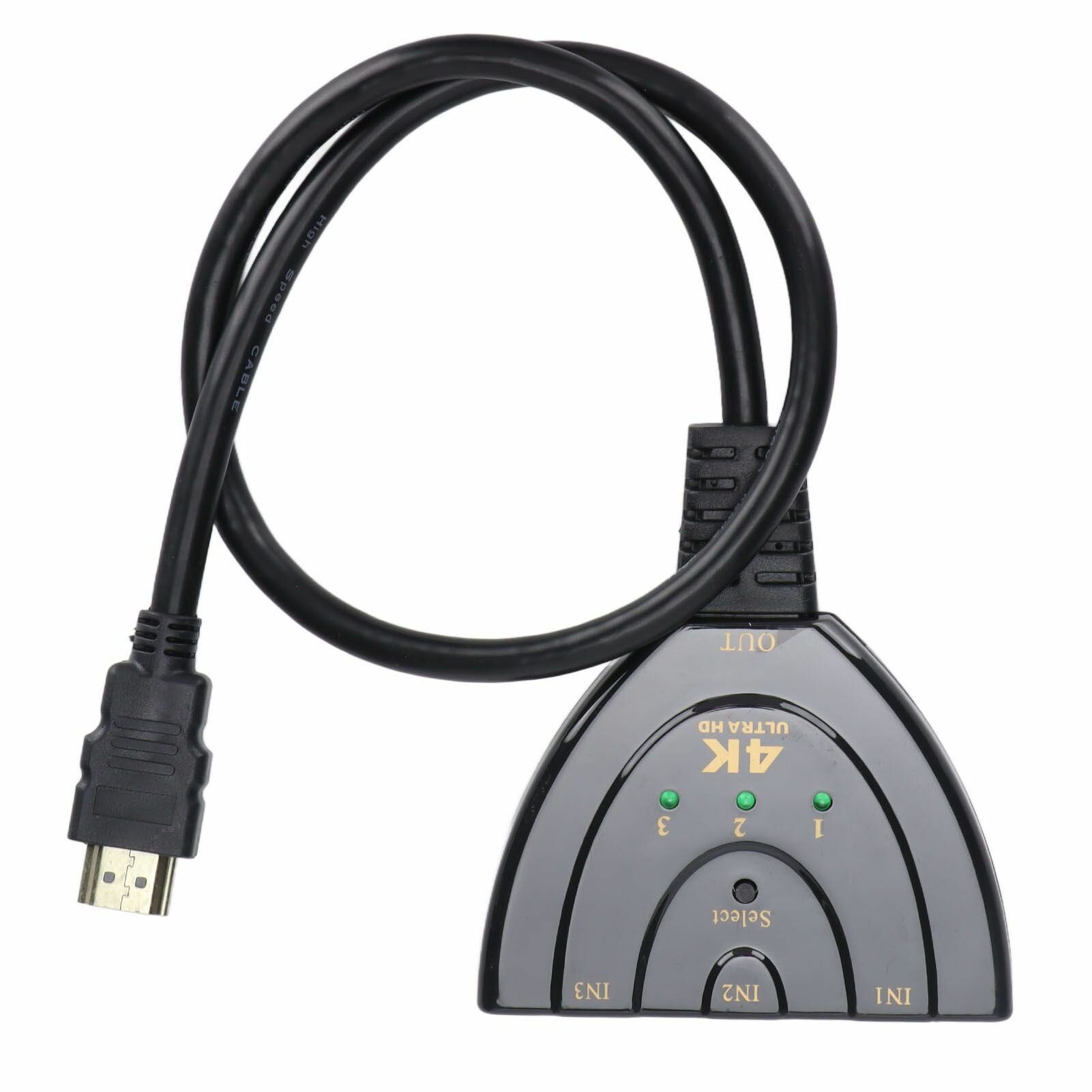 HDMI-переключатель 3-в-1, портативный, для 3D, 4K, 1080p