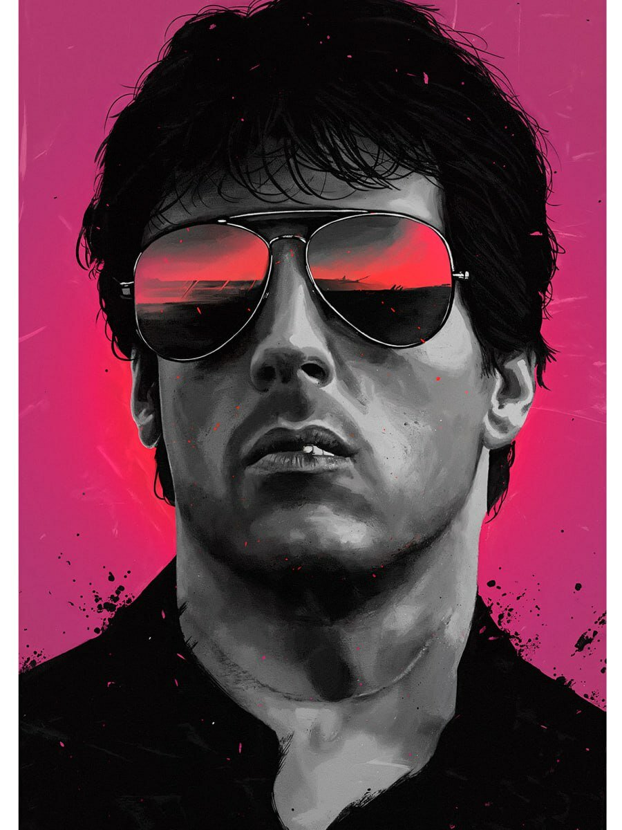 Постер "Кобра". Сильвестр Сталлоне. Кино 90-ых. А4 (210*297) мм.