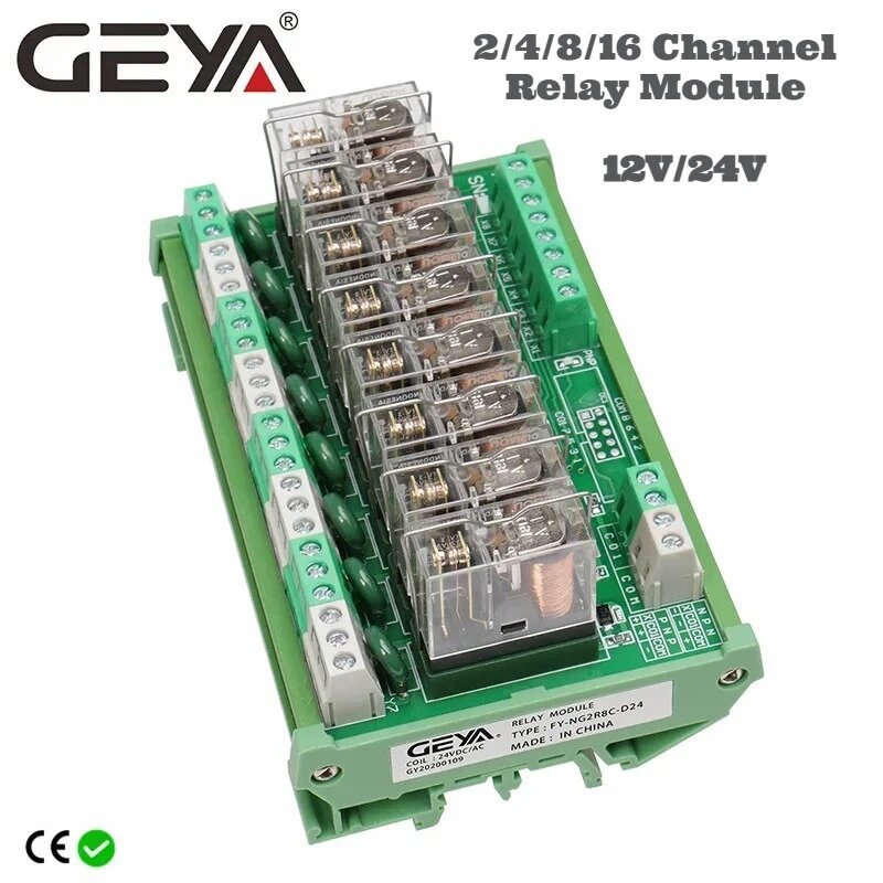 Релейный модуль GEYA FY-NG2R-8C 24VACDC 8 каналов
