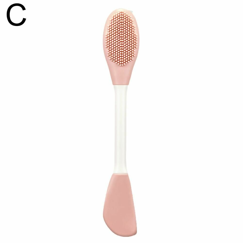 Двусторонняя силиконовая кисть для очищения макияжа, подходящая для крема-маски для лица