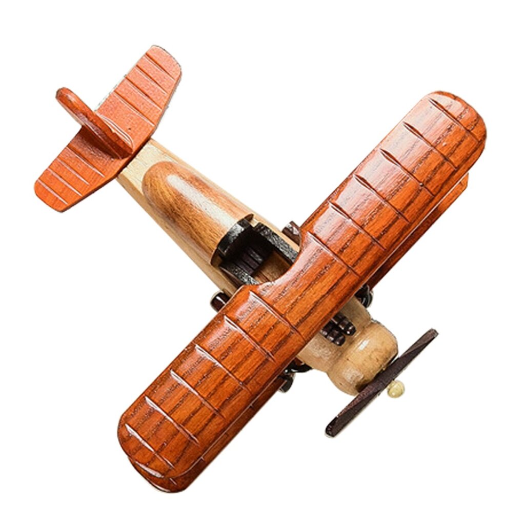 Украшение для гостиной или офиса, деревянные поделки с самолетом