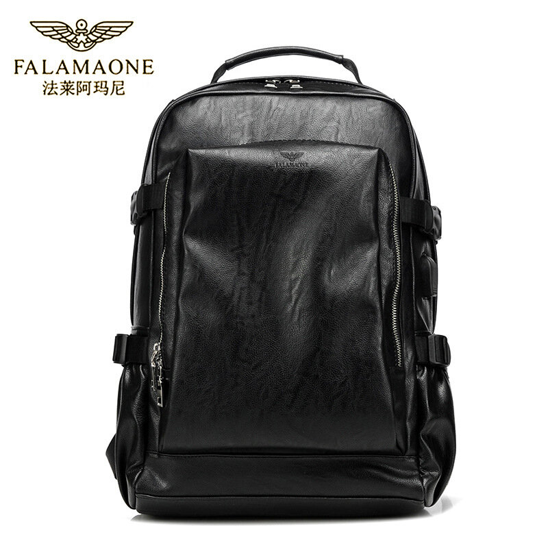 Мужской рюкзак Falai Armani, роскошный мужской рюкзак из натуральной кожи, повседневный тренд, большая вместительная компьютерная сумка для студентов