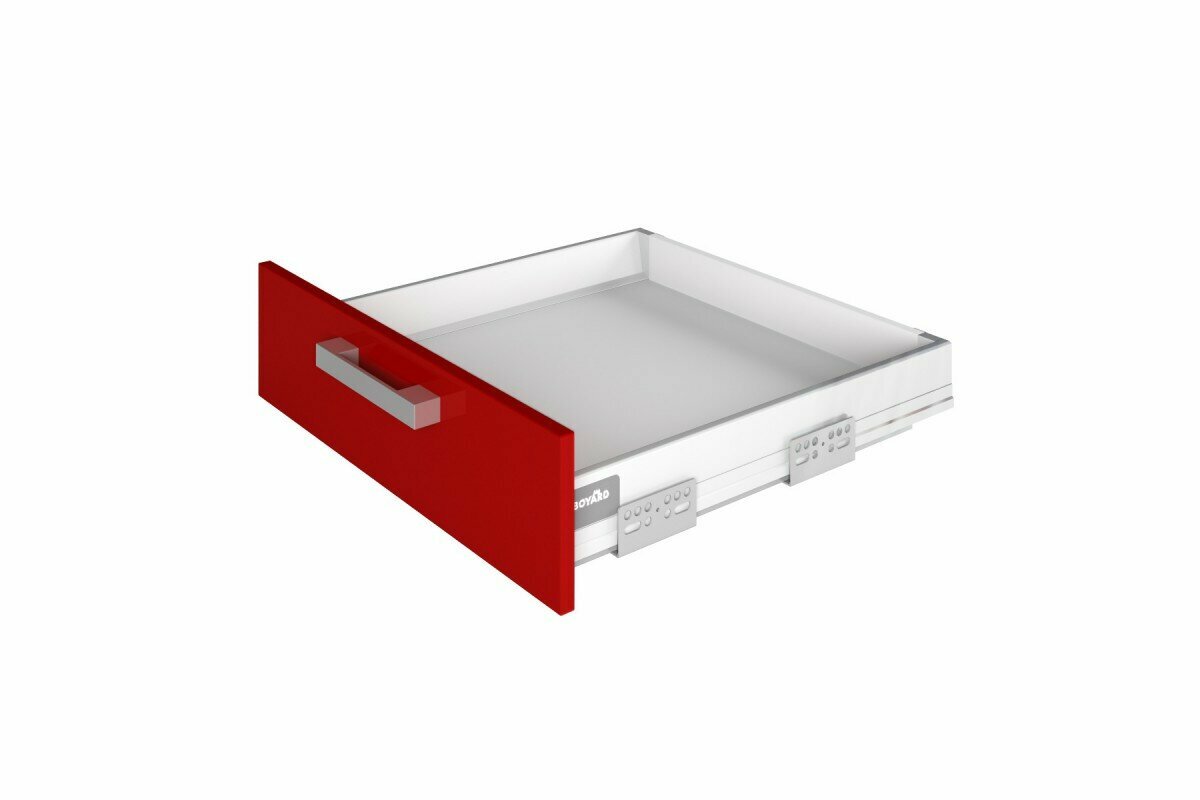 Кухонный ящик с доводчиком длина 350 мм, высота 93,5 мм. Белый SWIMBOX SB01W.1/350