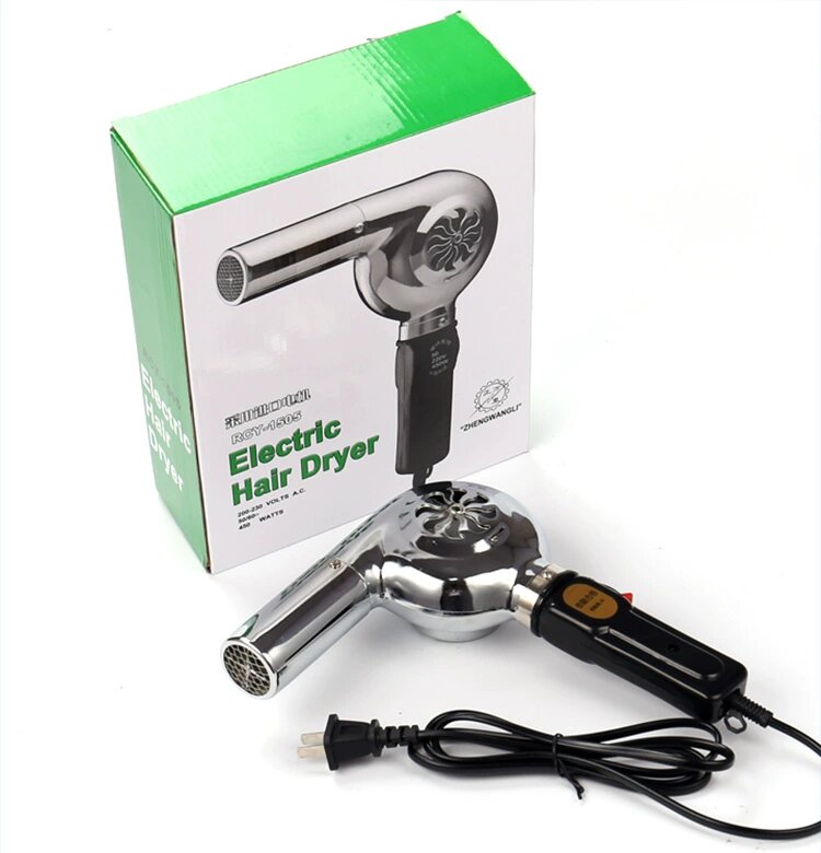 Бесшумный ультра-тихий фен для укладки волос, старомодный парикмахерская из нержавеющей стали, парикмахерская,