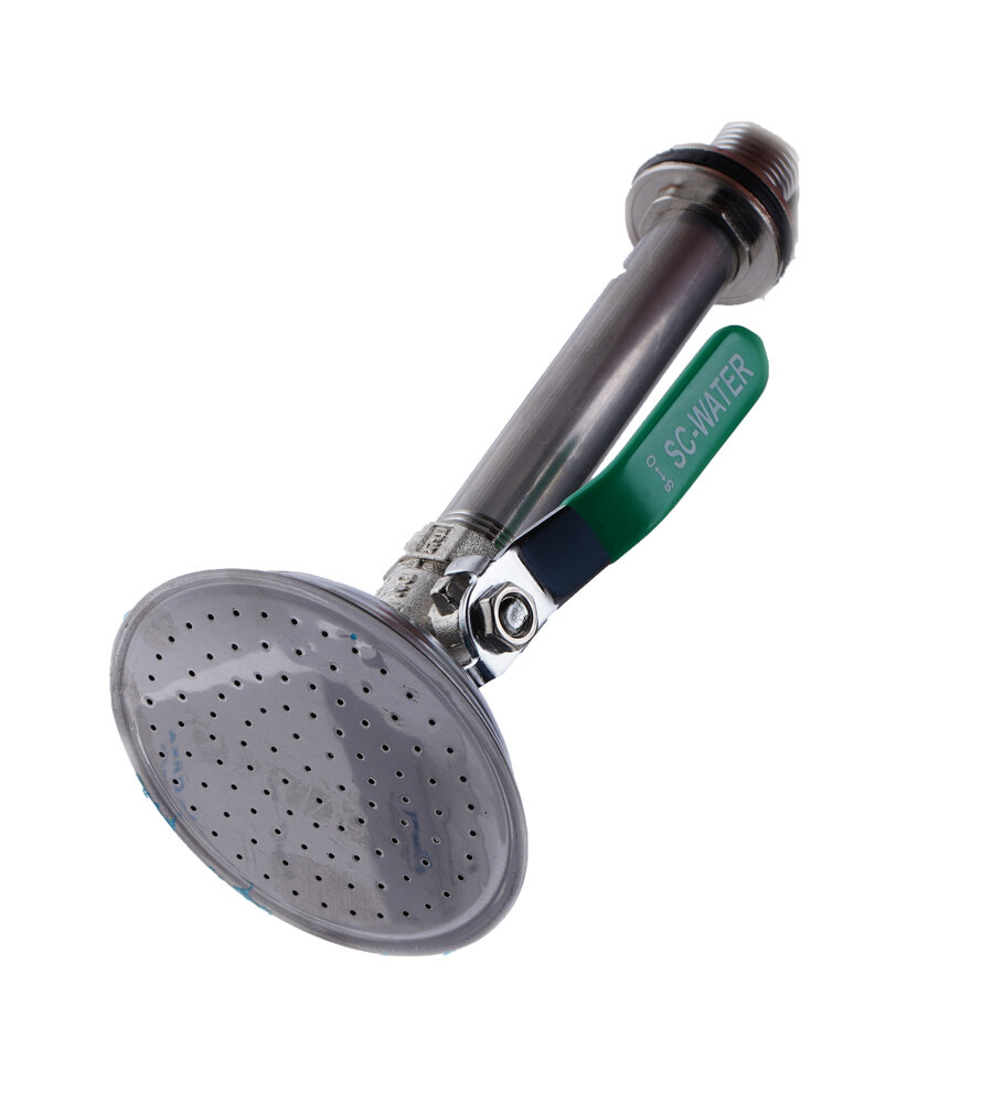 Кран шаровой RM 1/2", с летним душем, для врезки в бак