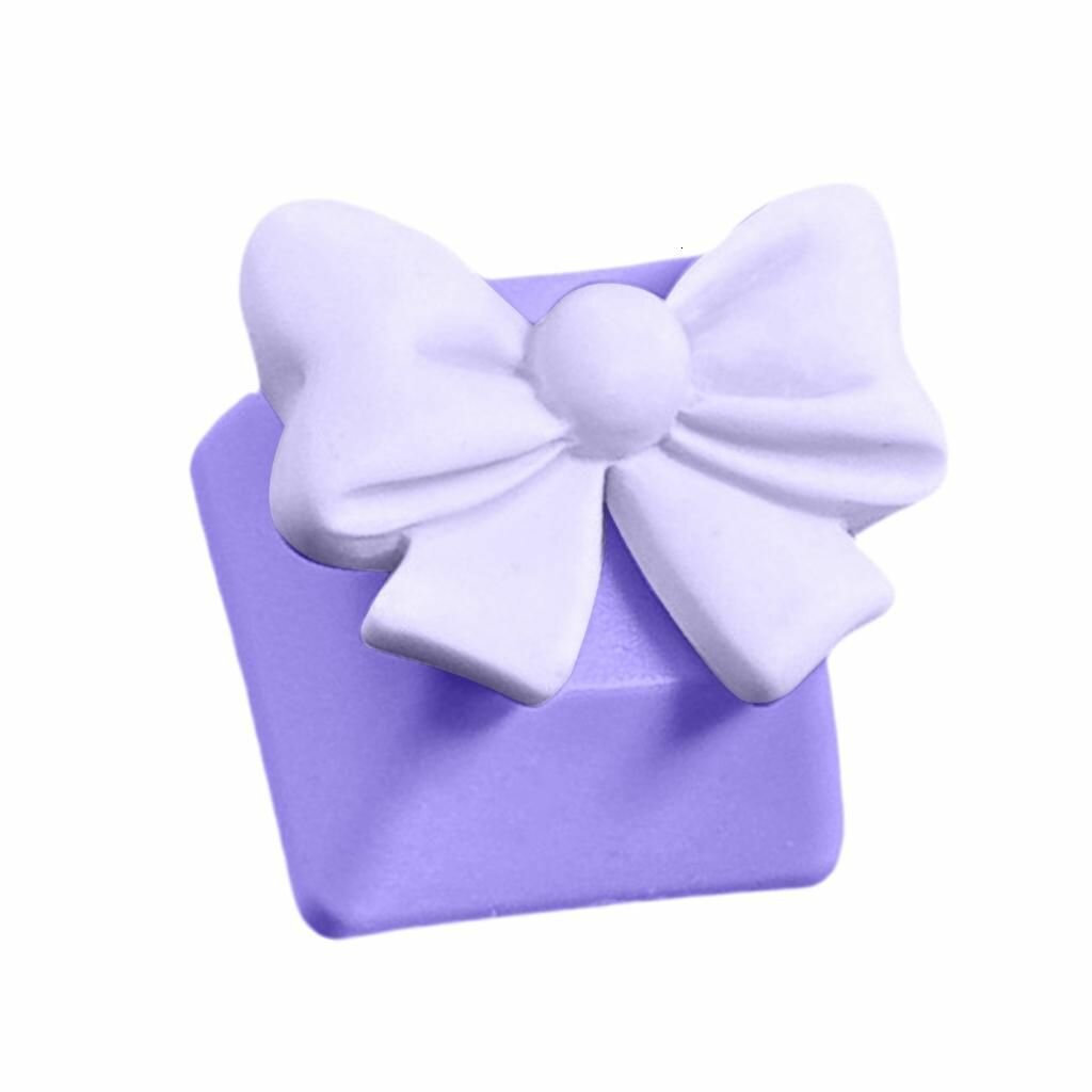 3D Ручные Кейкапы с Бантом, Фиолетовый